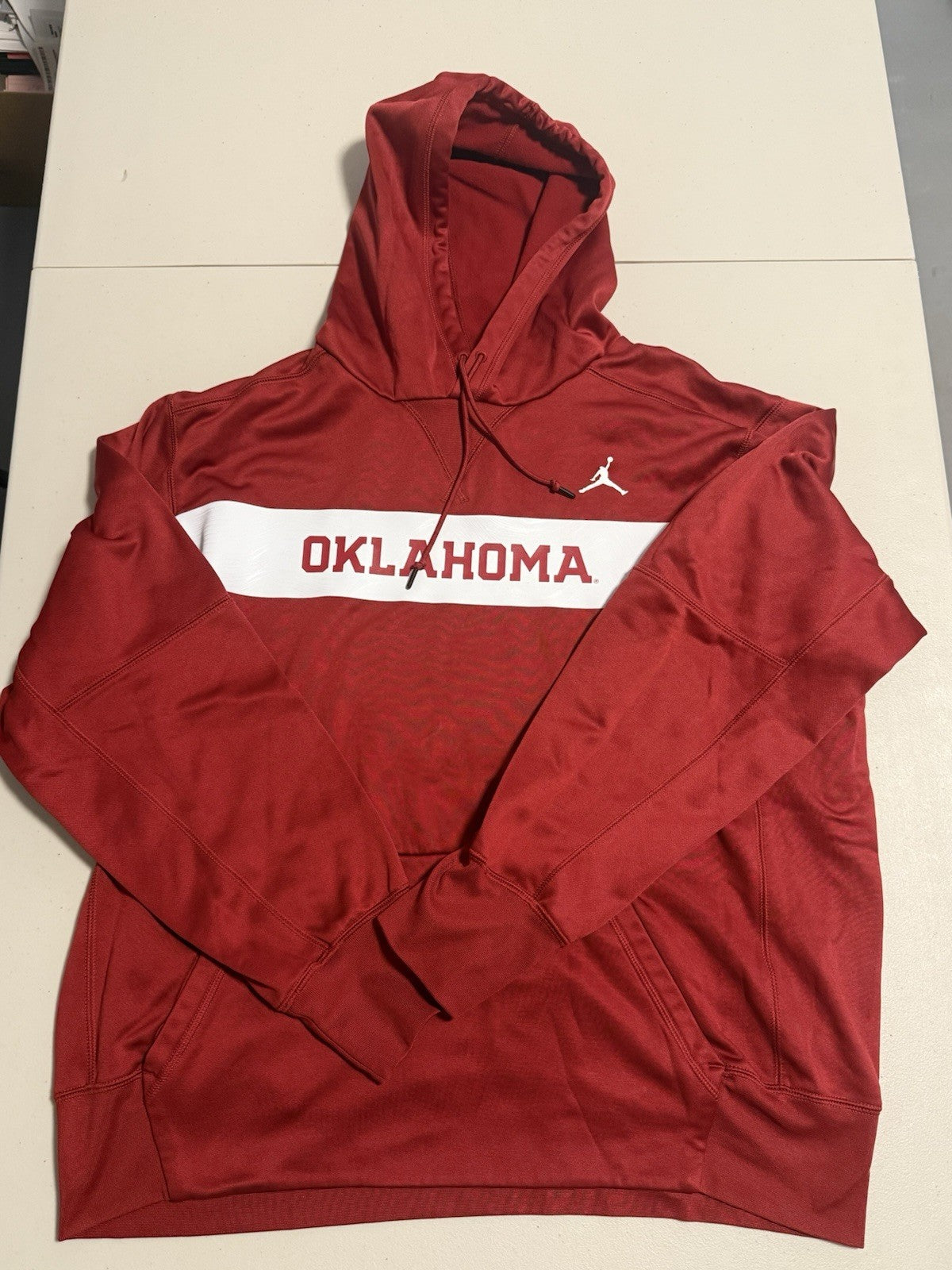 Oklahoma Sooners Football Team Issued Air Jordan Red Hoodie Large Used ...