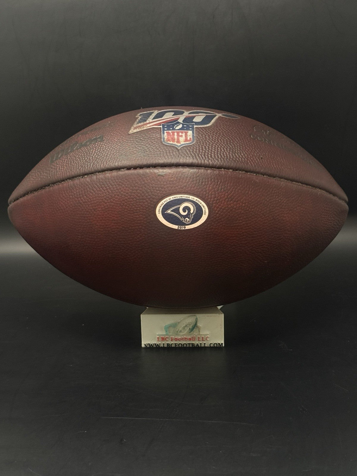2019 Los Angeles Rams Game Issued Wilson Duke NFL Prepped Football 100 ...