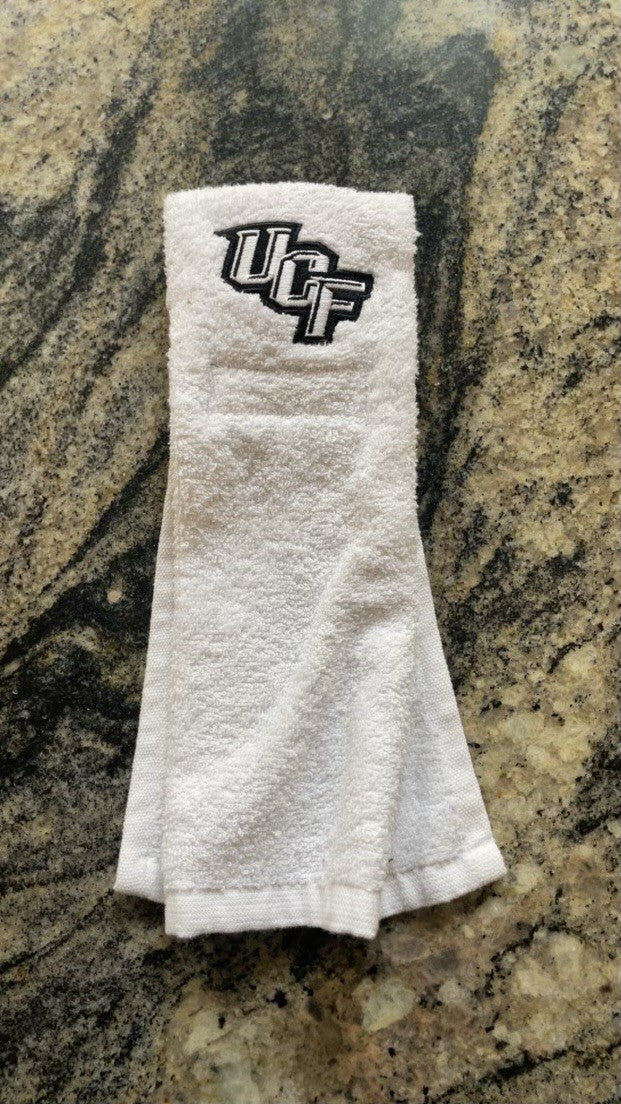 UCF Knights Stacked Logo Game Issued / Game Worn Texon Football QB Swe ...