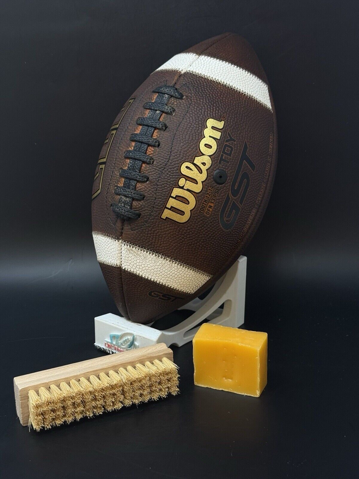 Wilson GST TDY Youth Leather Football New and Fully Game Prepped + Tac ...