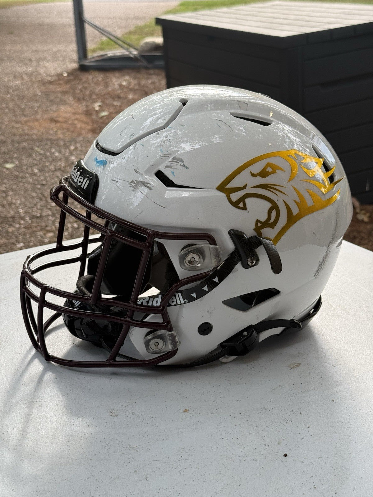 Towson Tigers Riddell SpeedFlex Diamond Football Helmet Game Issued ...